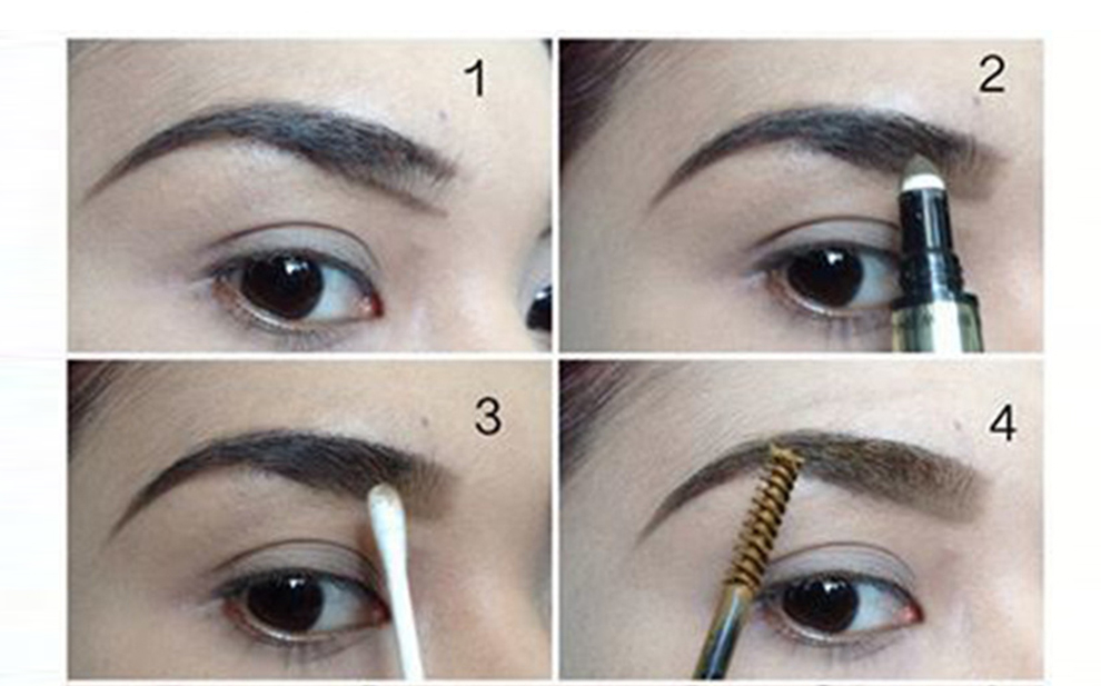 泰国Mistine 3D眉笔 眉粉系列 防水防汗 H01 一字眉笔眉粉染眉膏三合一旋转套装/三色可选
