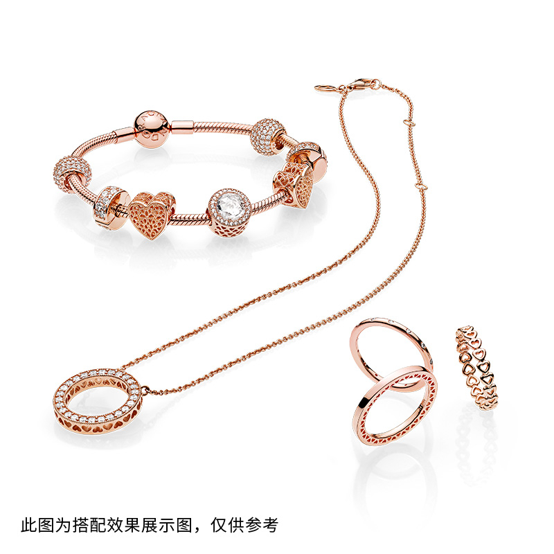 PANDORA潘多拉镶宝石水滴经典戒指180945CZ情侣对戒