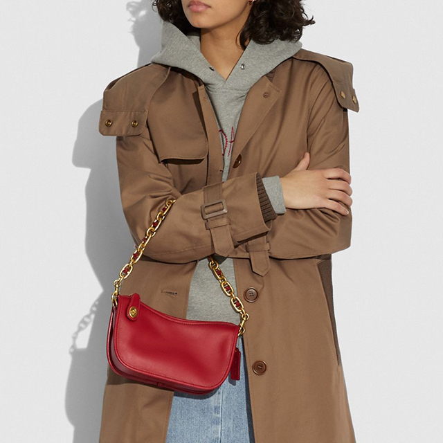 【全国专柜联保】【专享】【4月新品手拿包】COACH 蔻驰 C8722-IMTVE Corner Zip 16 老花趣味印花蝴蝶水果花 手拿包 ...