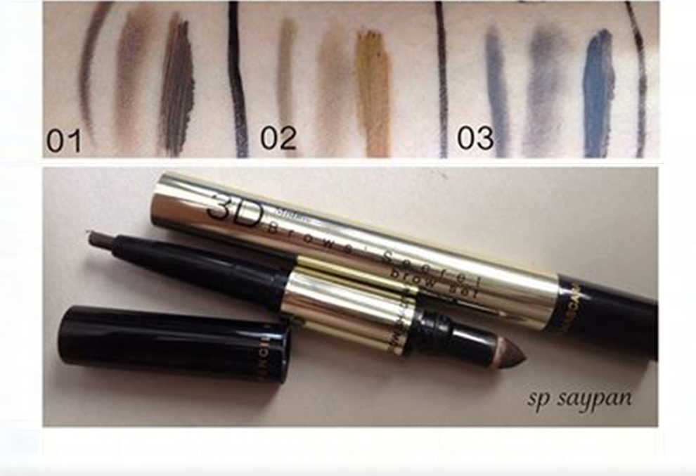 泰国Mistine 3D眉笔 眉粉系列 防水防汗 H01 一字眉笔眉粉染眉膏三合一旋转套装/三色可选